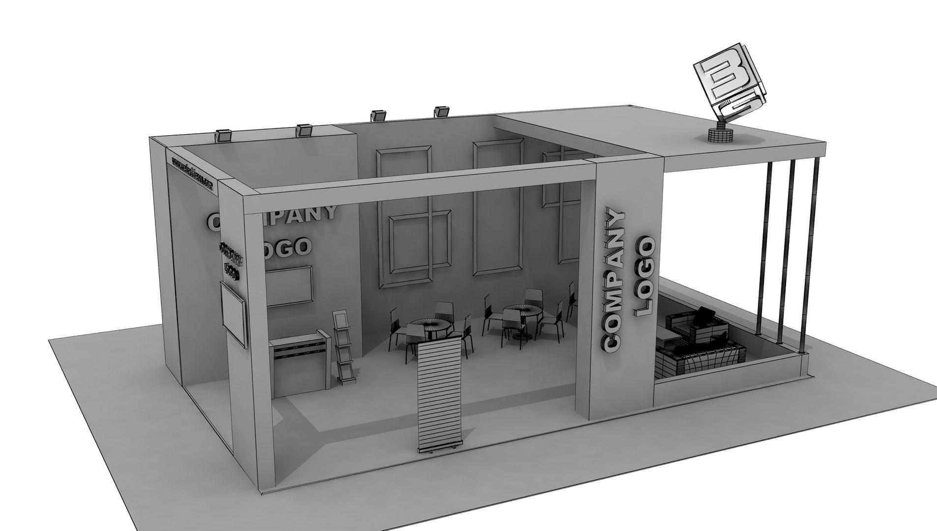 3D Modular Fair Stand - TurboSquid 1575557