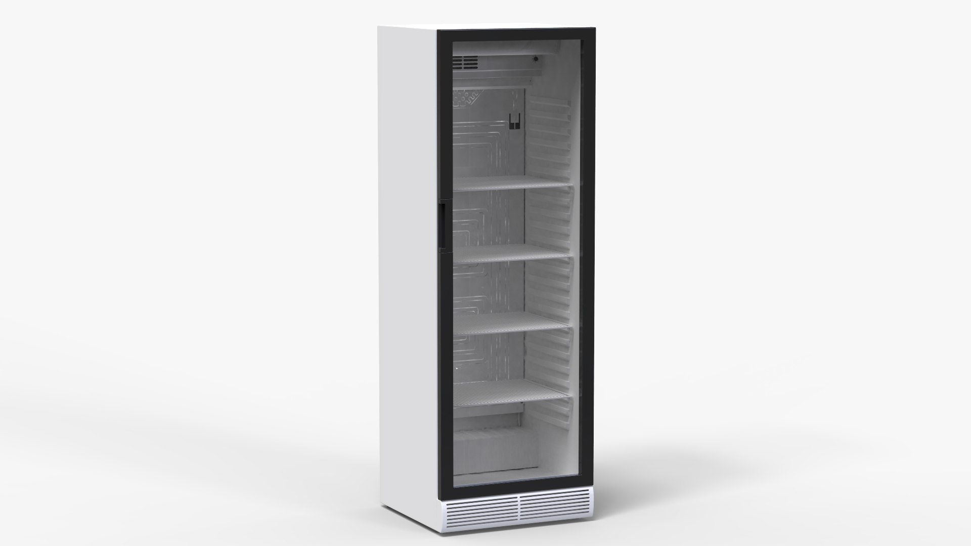 3D Beverage Fridge with Glass Door model - TurboSquid 2038298