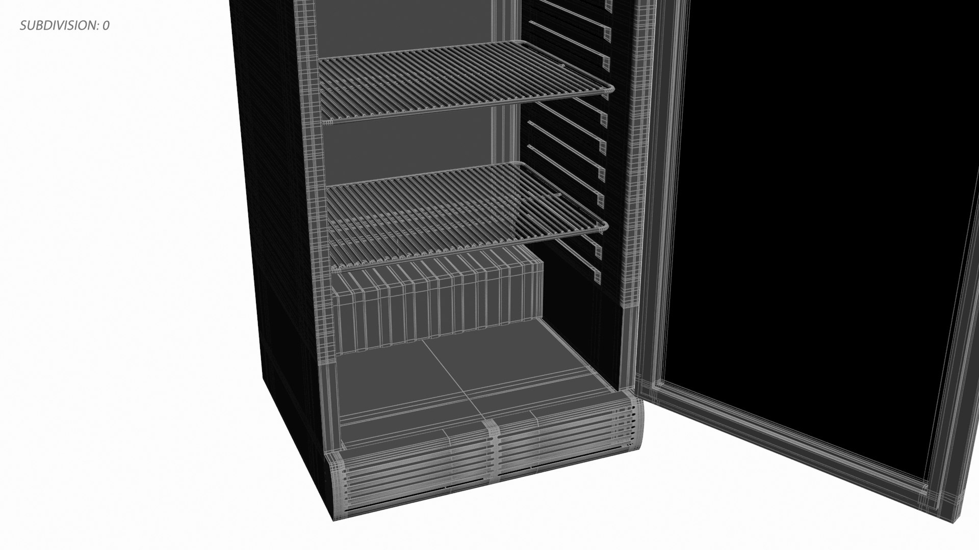 3D Beverage Fridge with Glass Door model - TurboSquid 2038298