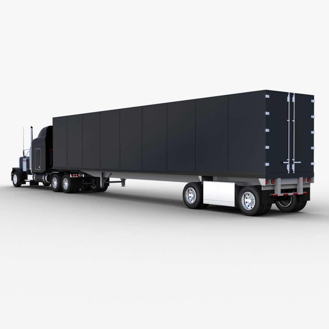 53ft dry van semi-trailer 3D model - TurboSquid 1174497