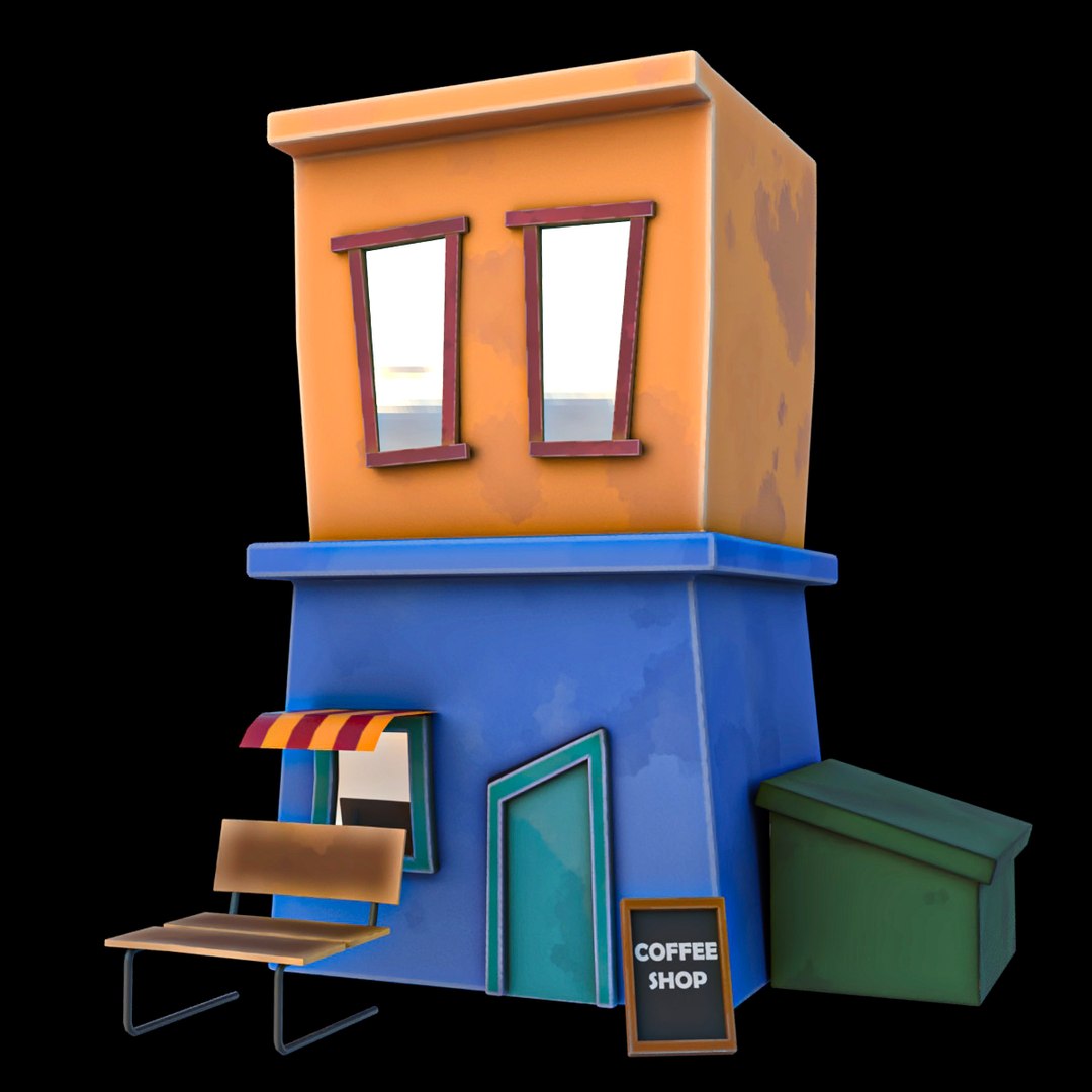 Building Stylized 3D Model - TurboSquid 2197117