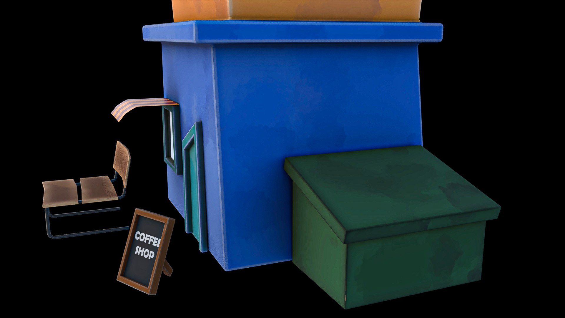 Building Stylized 3D Model - TurboSquid 2197117