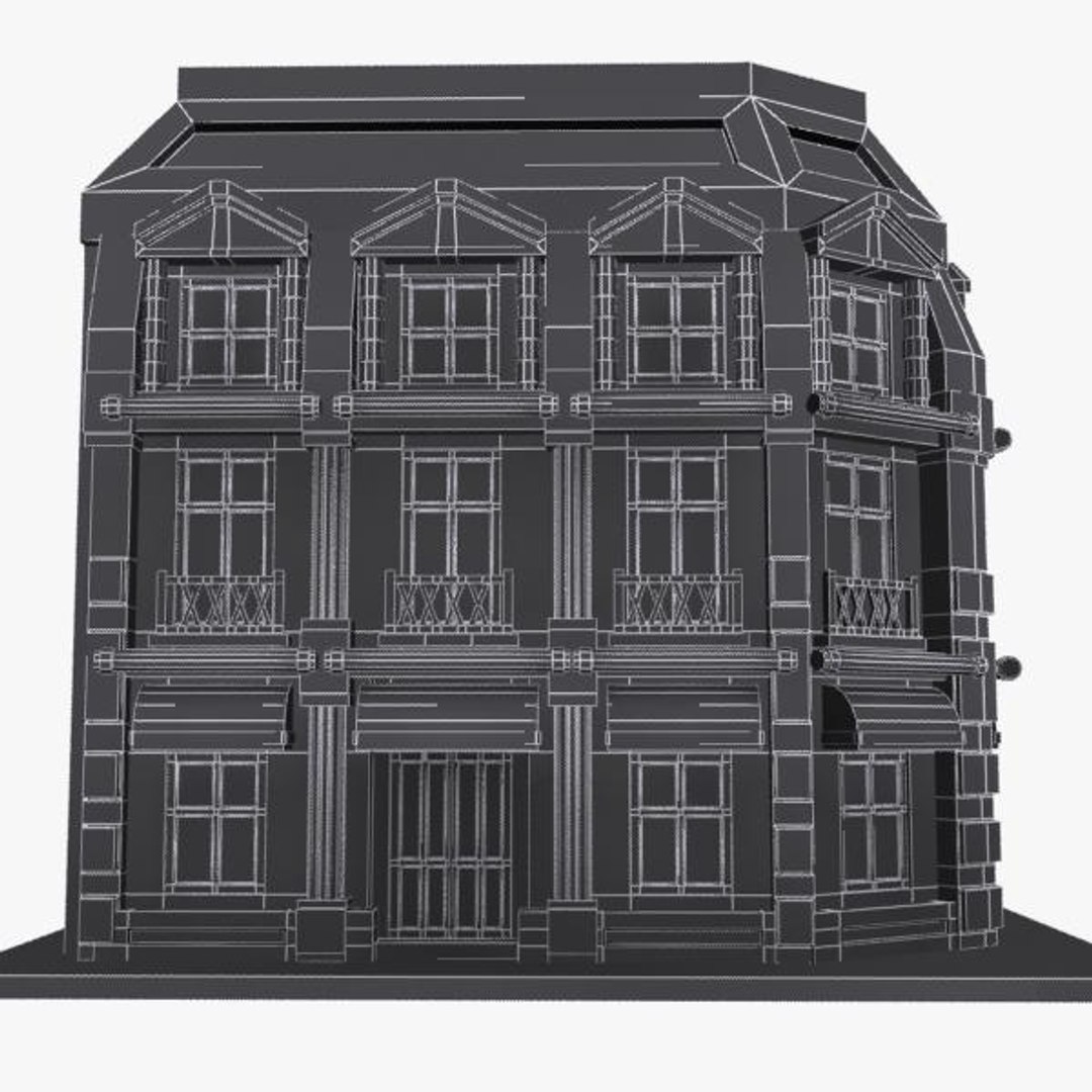 3dsmax Cartoon Corner Building