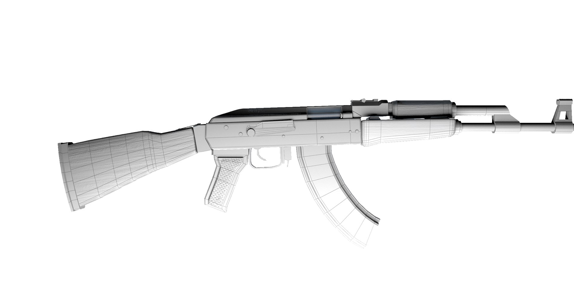 3d Model Of Low-poly Ak-47
