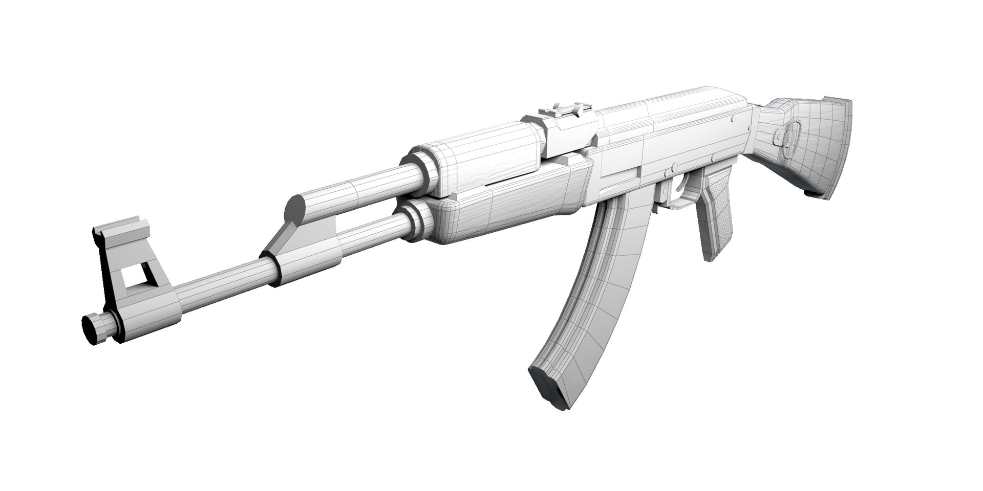 3d Model Of Low-poly Ak-47