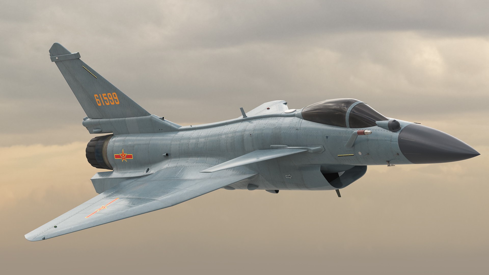 3D Chengdu J10 B Exterior Only Model - TurboSquid 1743999