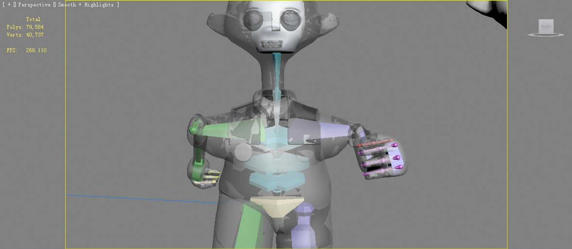 Cartoon Alien Model - TurboSquid 1715607