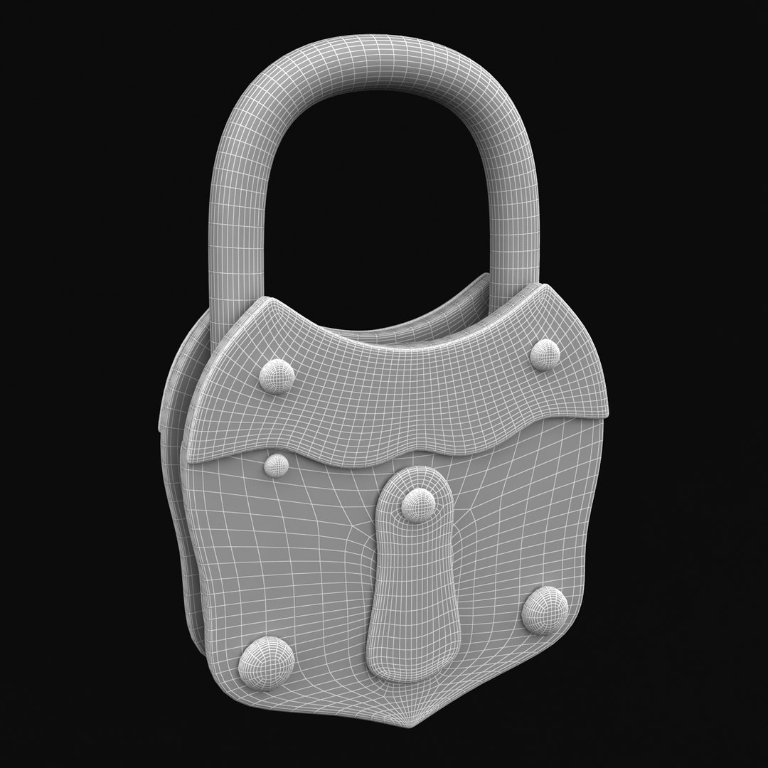 3ds Max Padlock Lock Pad