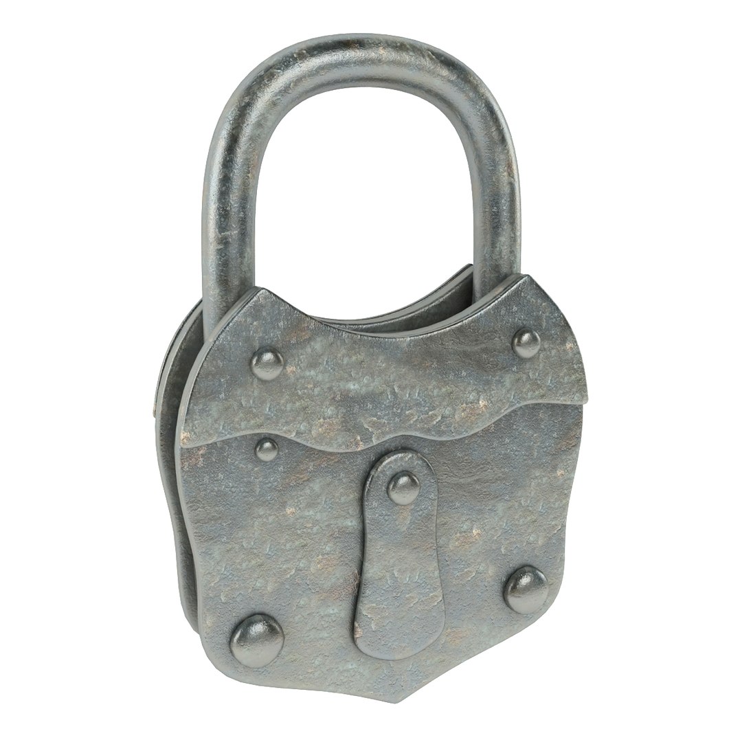 3ds Max Padlock Lock Pad