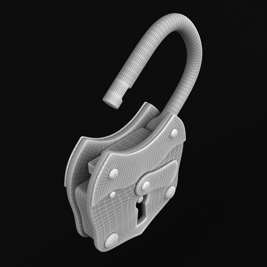 3ds Max Padlock Lock Pad