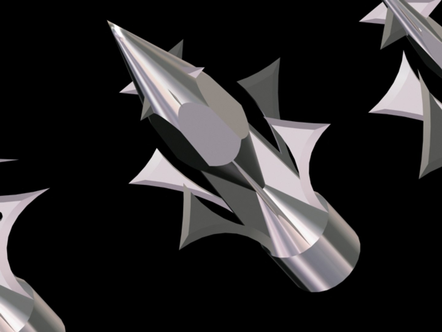 Wicked Arrow Points Bow 3d Model