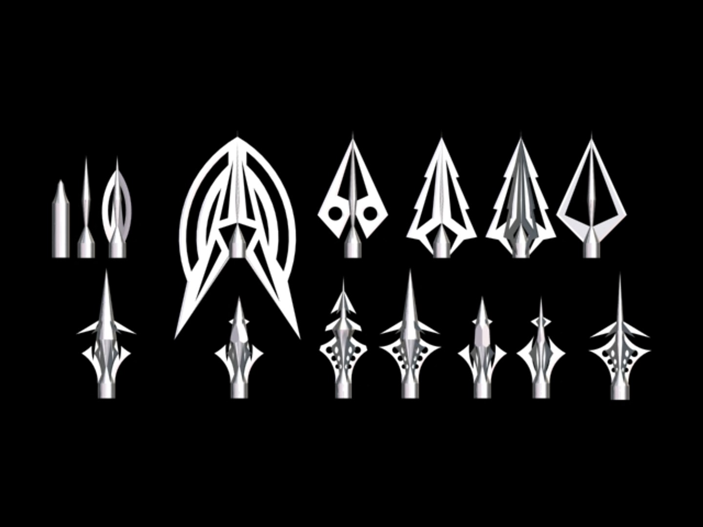 Wicked Arrow Points Bow 3d Model