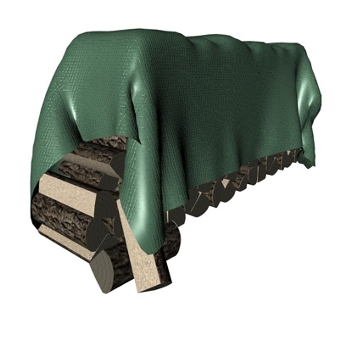 pile cut wood 3d model