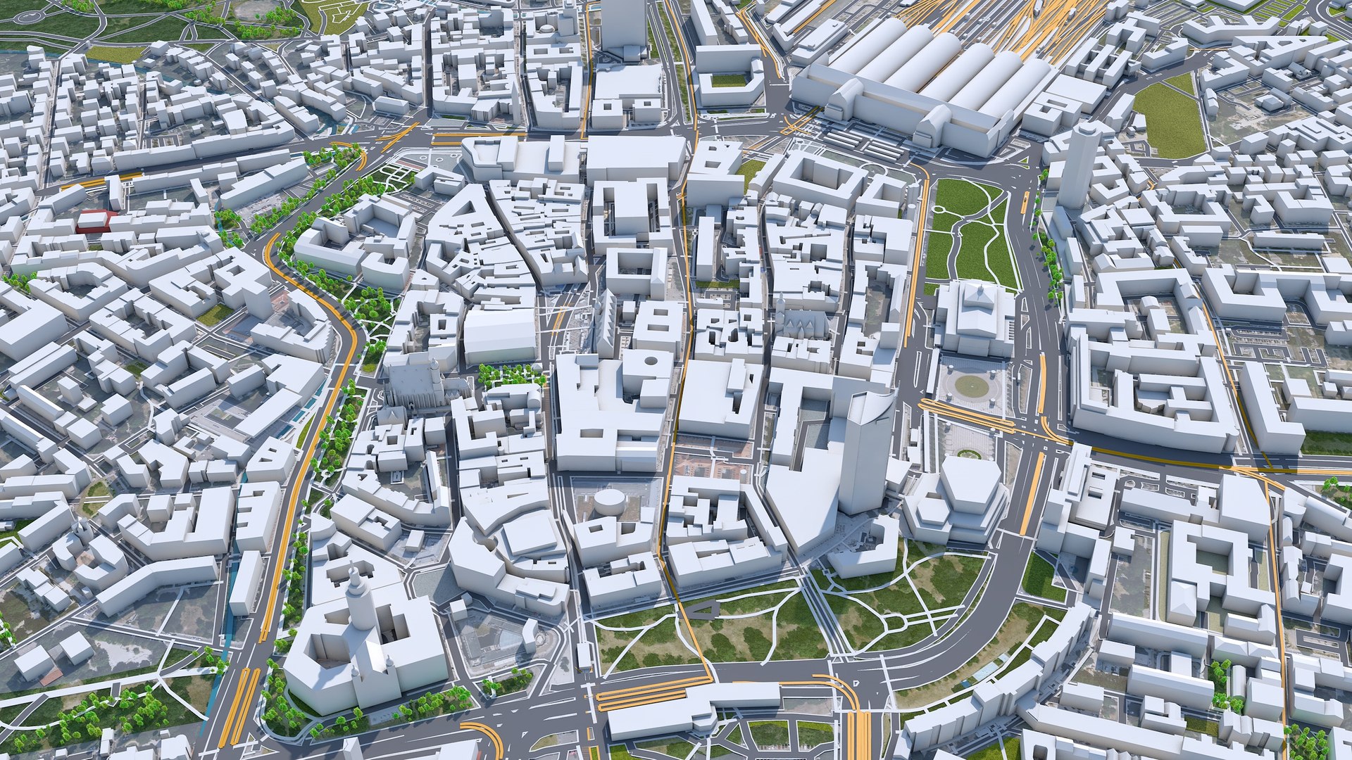 Leipzig Downtown Germany 3D Model - TurboSquid 1989274