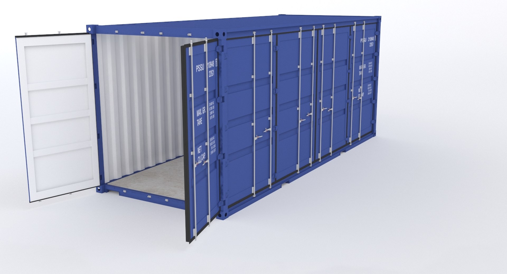 20ft Industrial Container Door 3D Model - TurboSquid 1253118