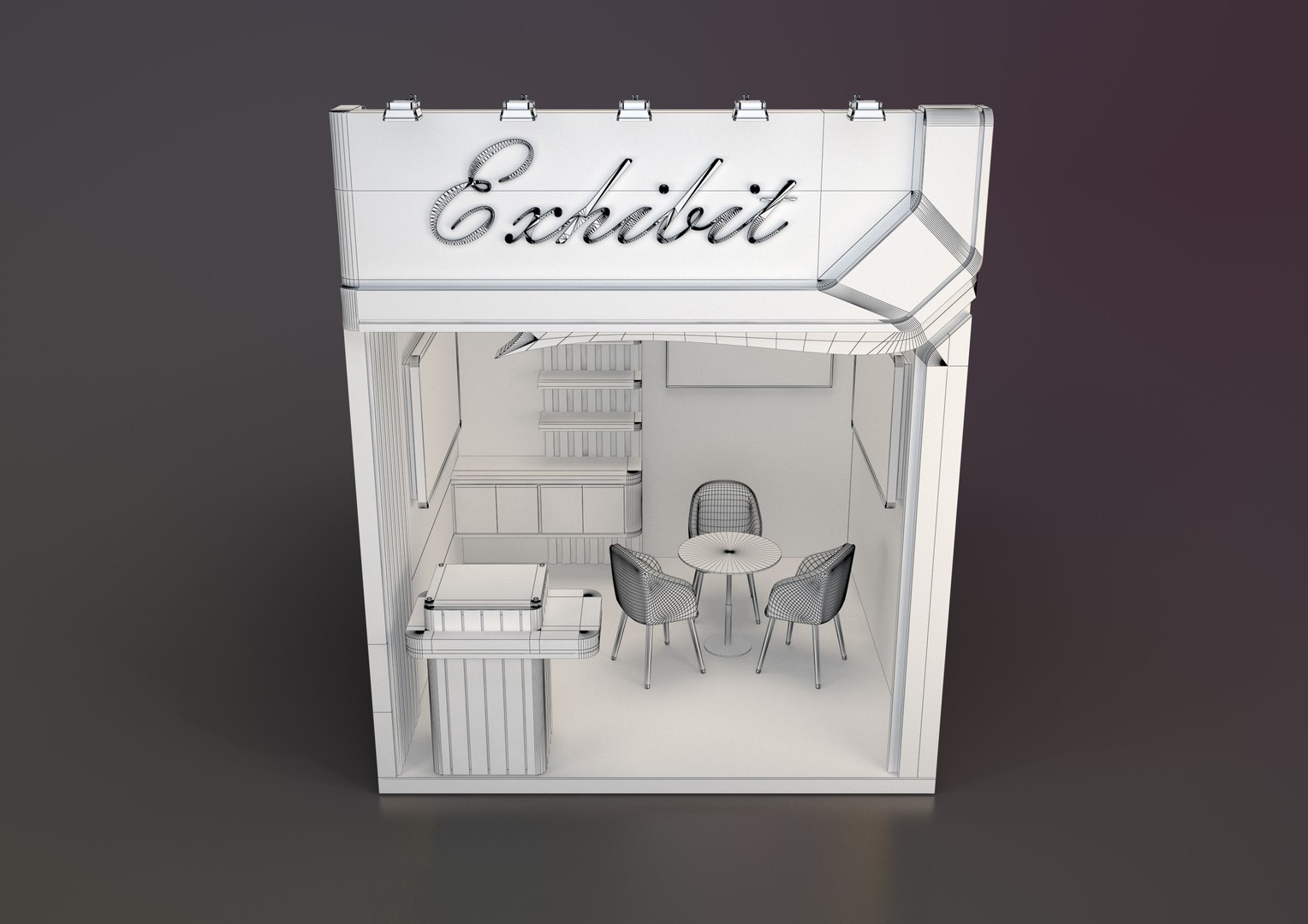 Model 2301 Exhibition Design 9 Sqm 3D Model - TurboSquid 2016216