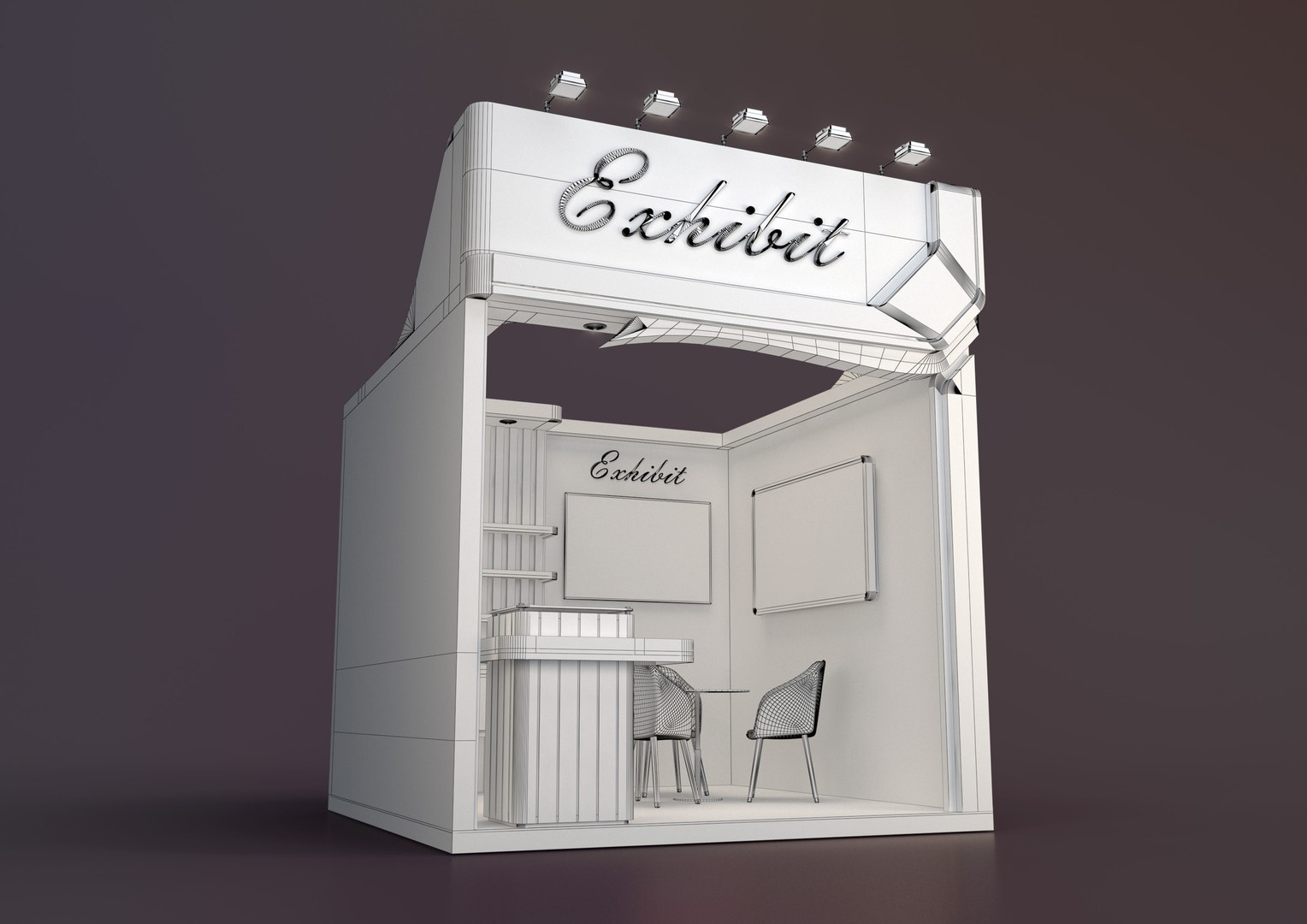 Model 2301 Exhibition Design 9 Sqm 3D Model - TurboSquid 2016216