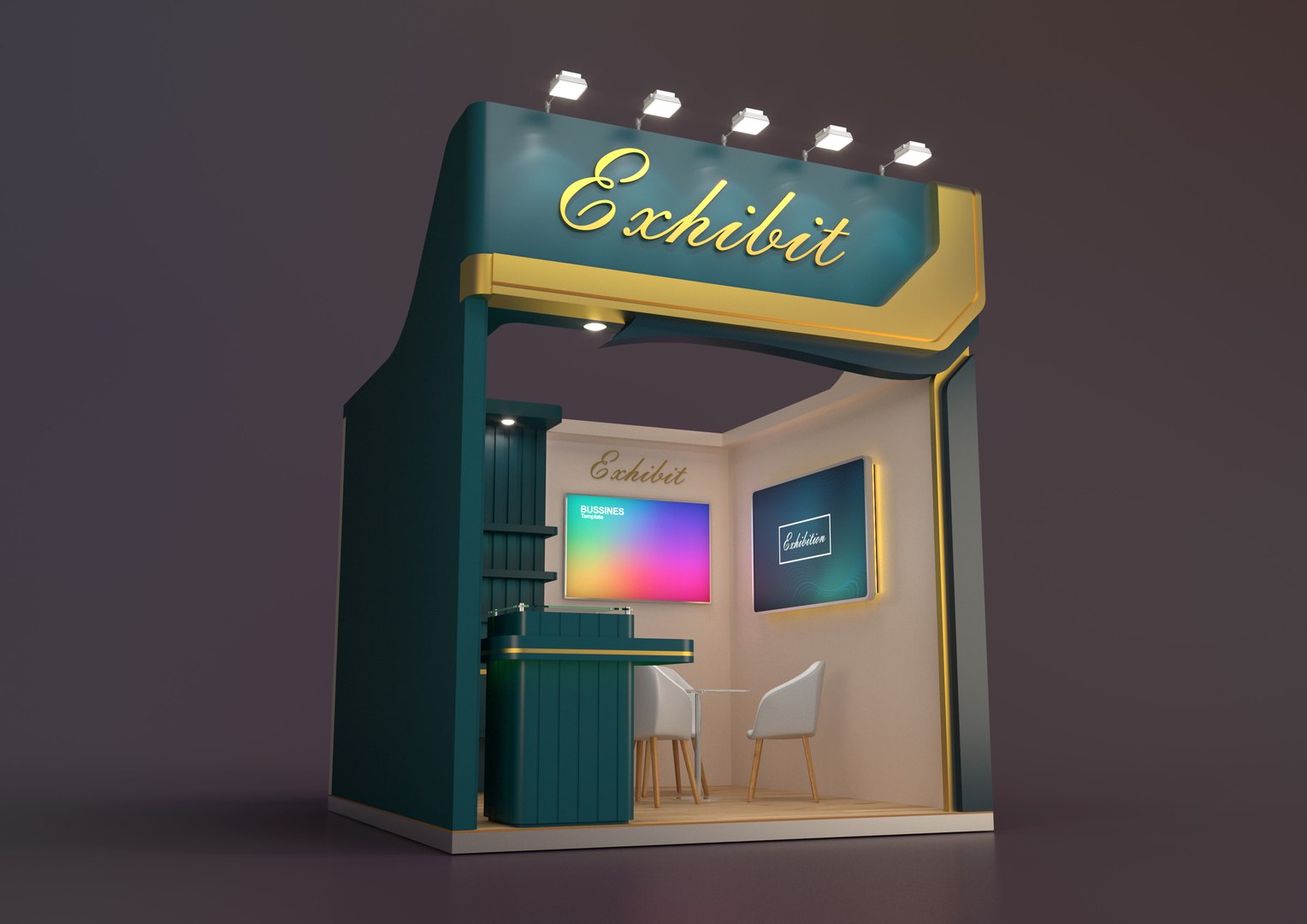 Model 2301 Exhibition Design 9 Sqm 3D Model - TurboSquid 2016216