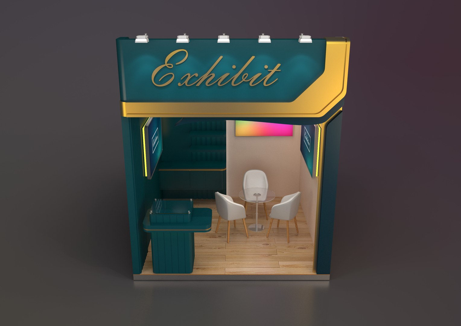Model 2301 Exhibition Design 9 Sqm 3D Model - TurboSquid 2016216