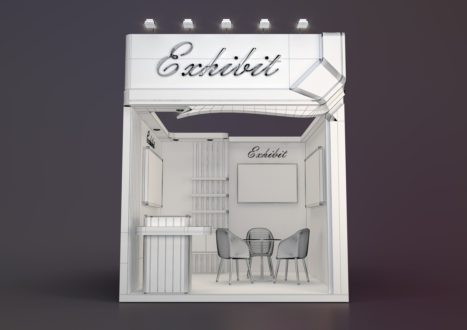 Model 2301 Exhibition Design 9 Sqm 3D Model - TurboSquid 2016216