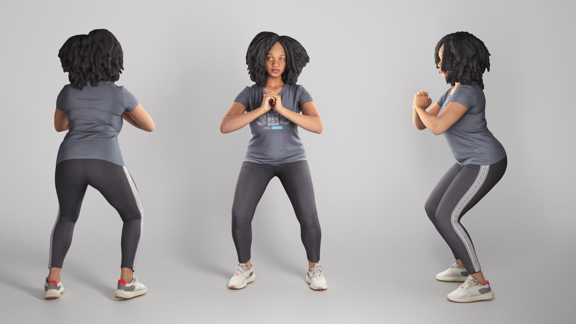 Scanned Young Woman Sportswear 3D Model - TurboSquid 1710467