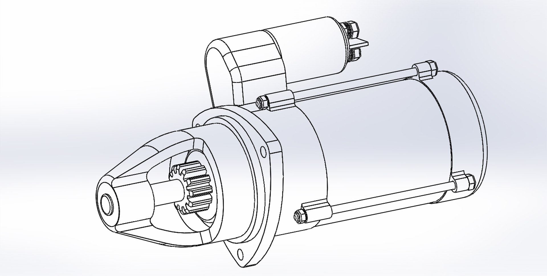 Car Starter Motor 3d 3ds