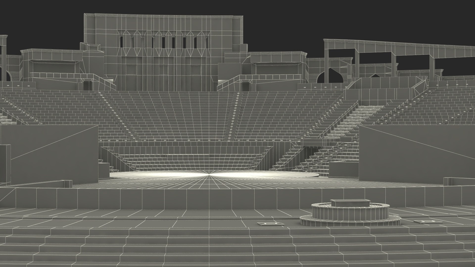 3D Model Katara Amphitheater Structure - TurboSquid 2290421