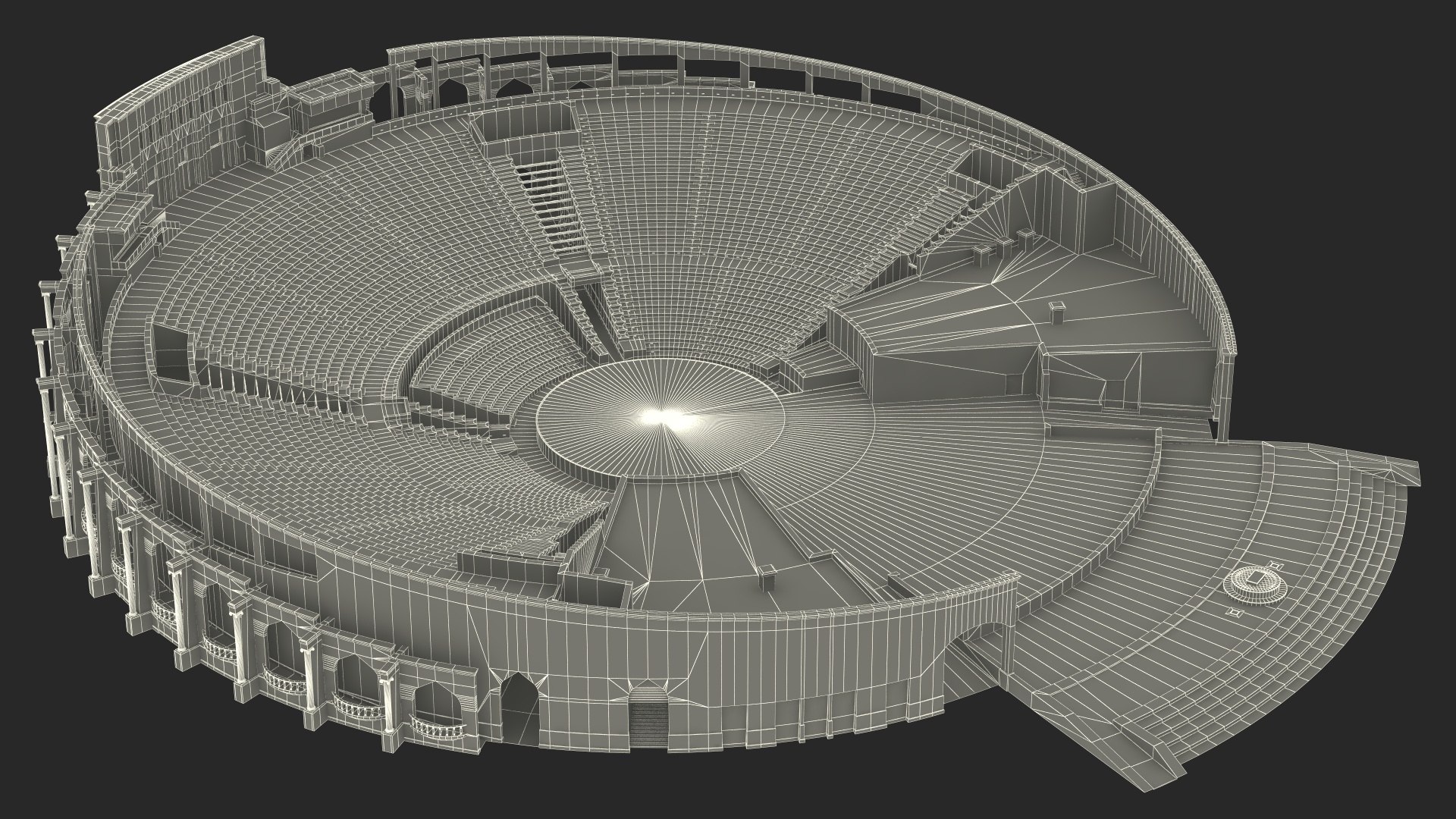 3D Model Katara Amphitheater Structure - TurboSquid 2290421
