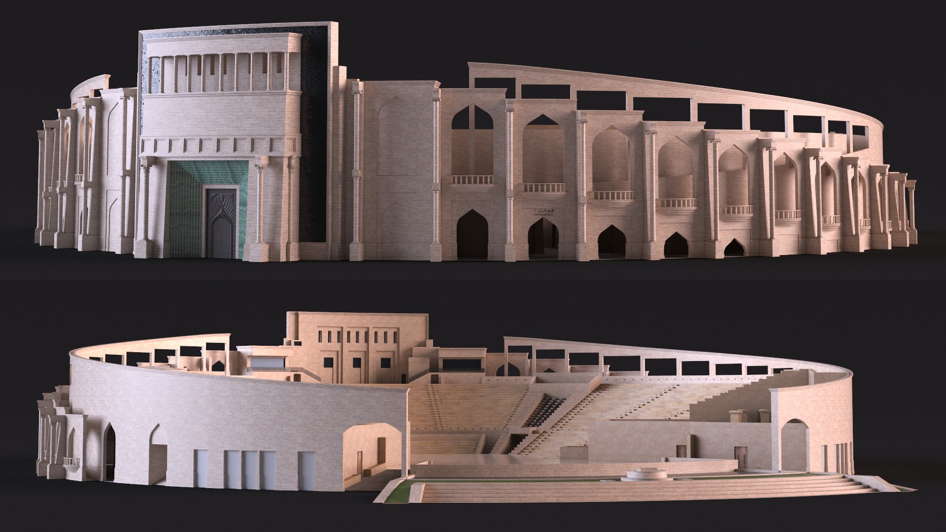 3D Model Katara Amphitheater Structure - TurboSquid 2290421