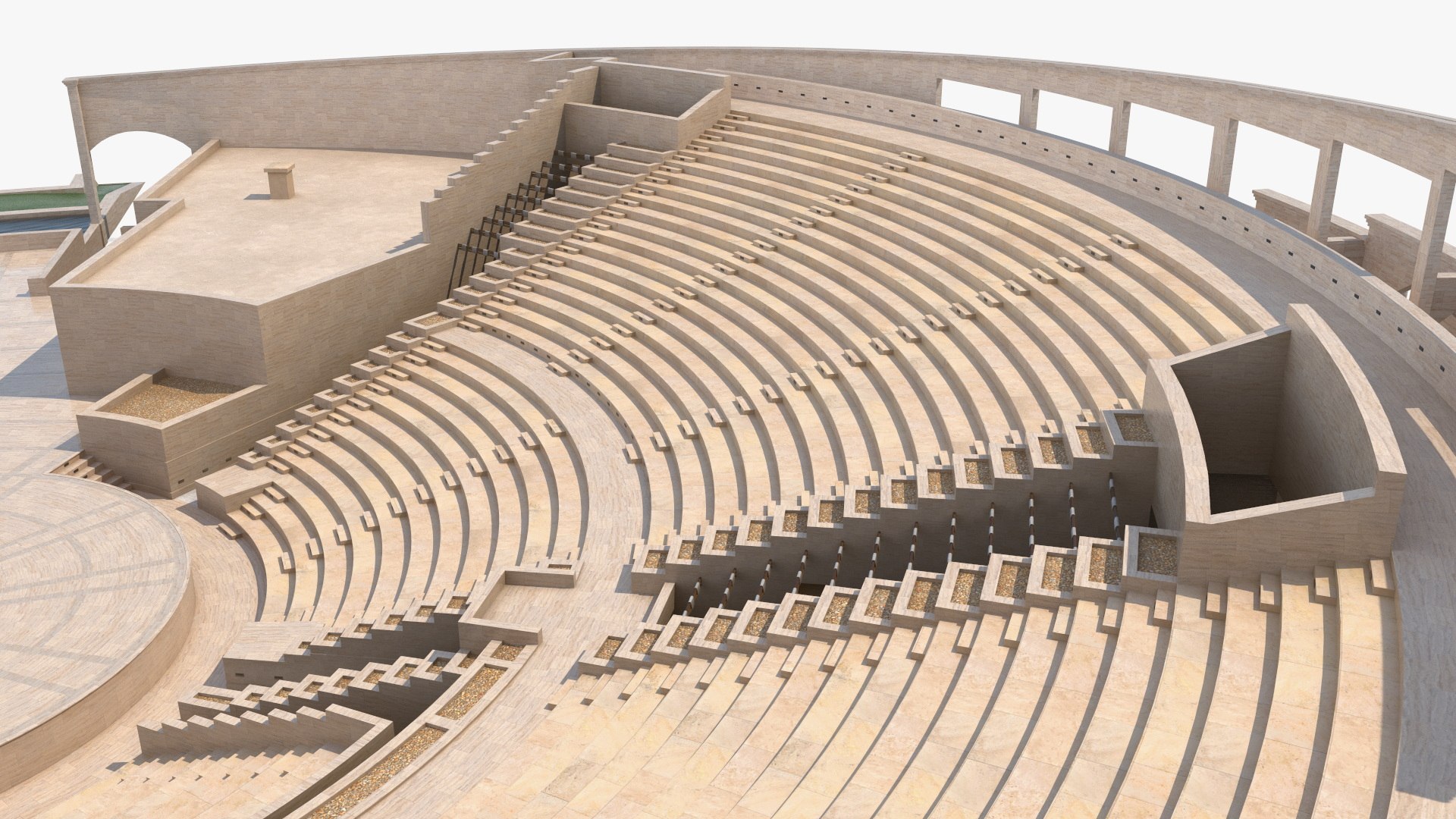 3D Model Katara Amphitheater Structure - TurboSquid 2290421