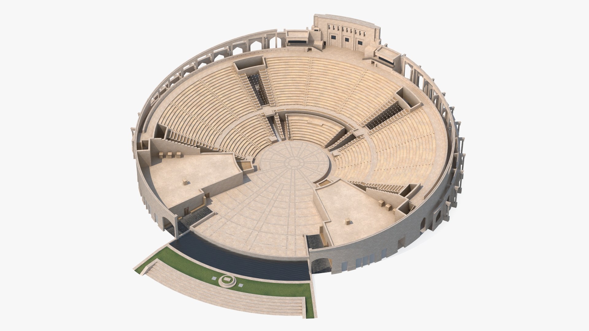 3D Model Katara Amphitheater Structure - TurboSquid 2290421