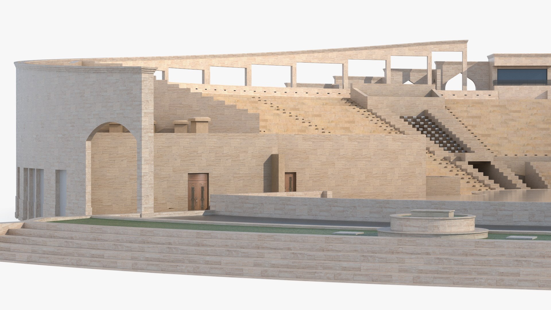 3D Model Katara Amphitheater Structure - TurboSquid 2290421