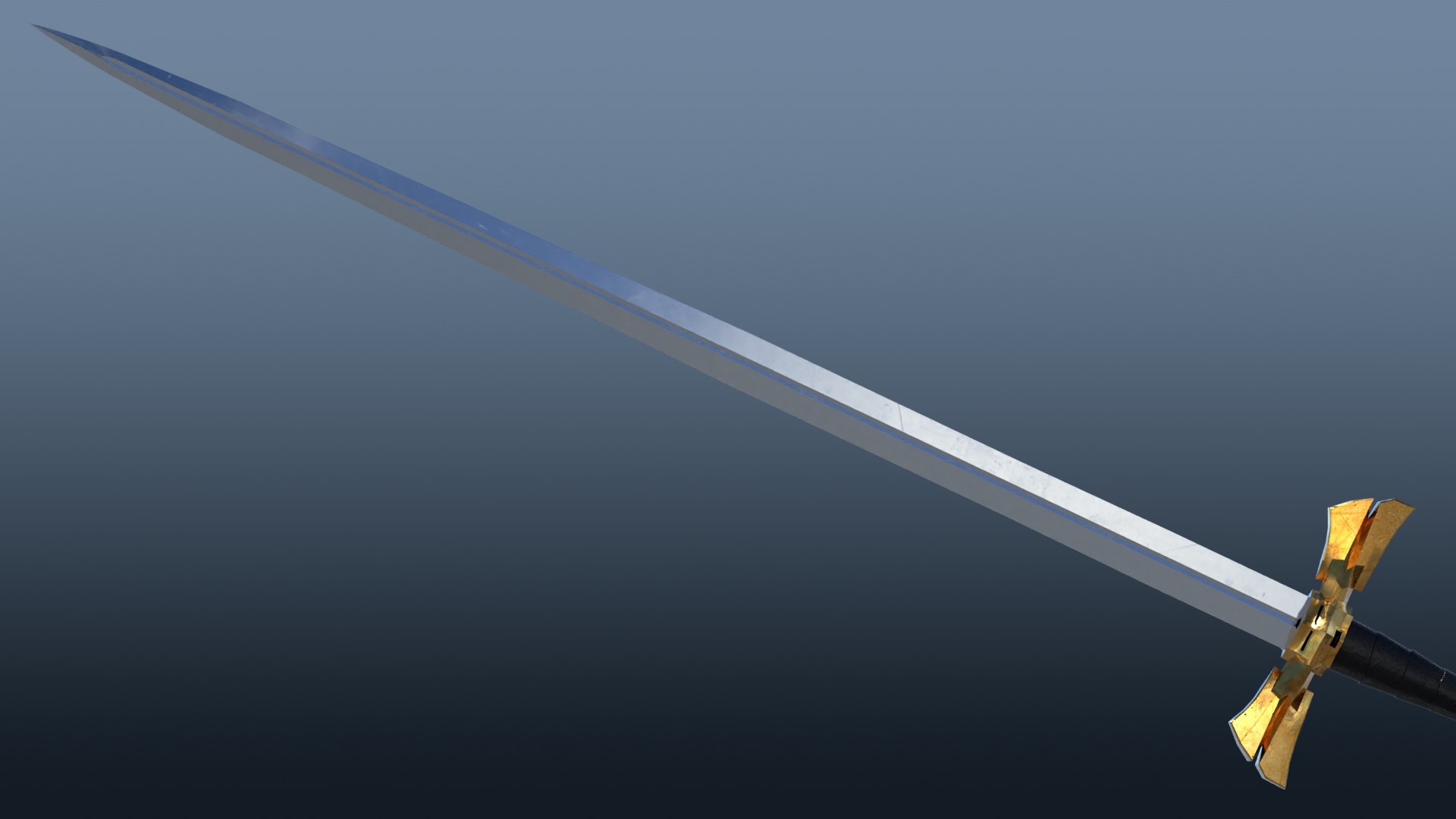 3D Medieval Gilded Longsword - TurboSquid 2254622