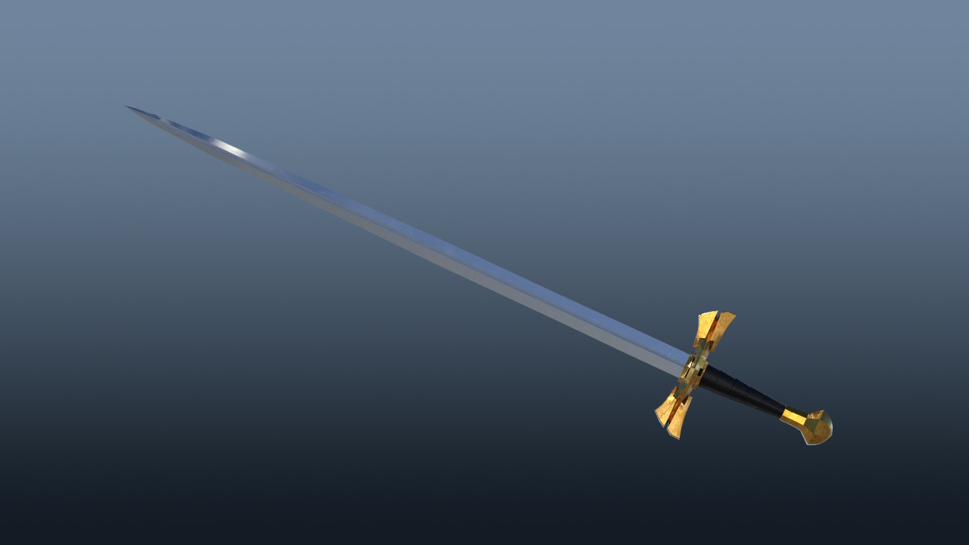 3D Medieval Gilded Longsword - TurboSquid 2254622