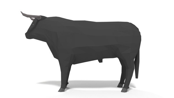 modelo 3d Toro de dibujos animados de baja poli - TurboSquid 1446686