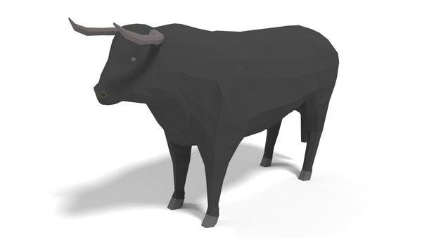 modelo 3d Toro de dibujos animados de baja poli - TurboSquid 1446686