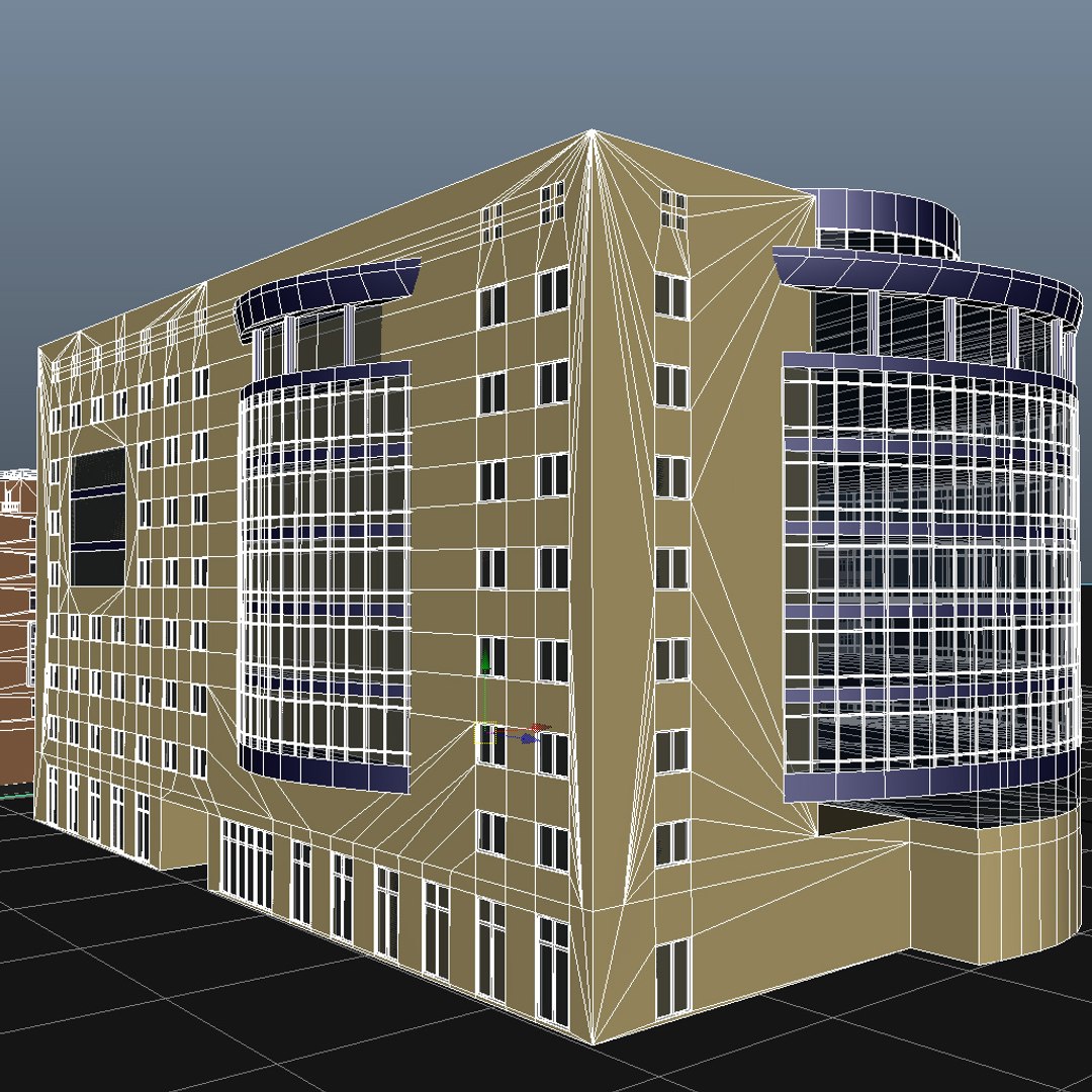 3d model modern multifunctional complex building