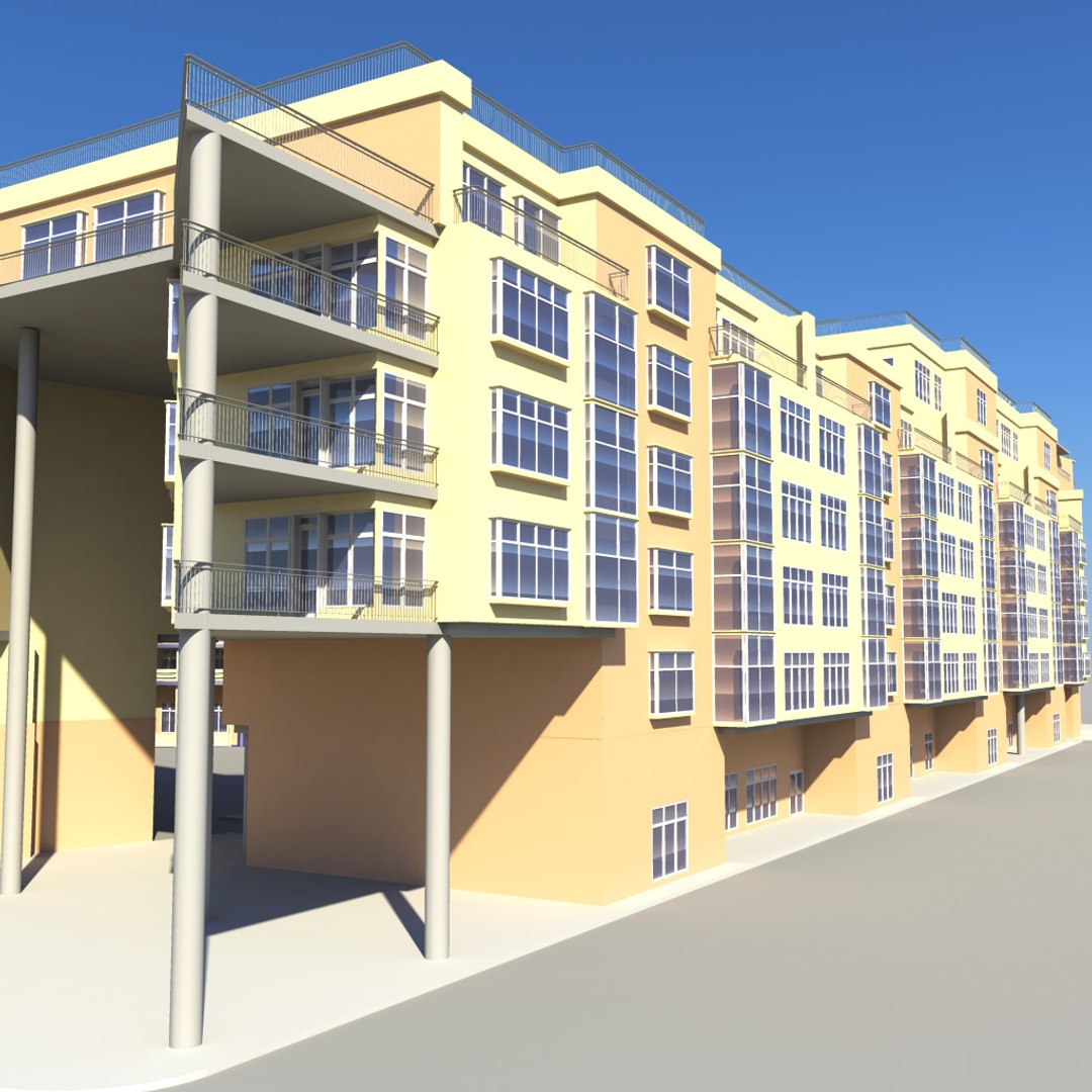 3d Model Modern Multifunctional Complex Building
