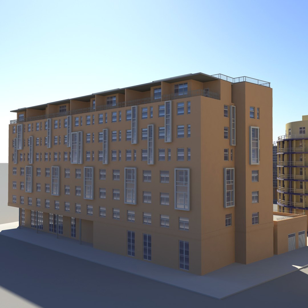 3d Model Modern Multifunctional Complex Building