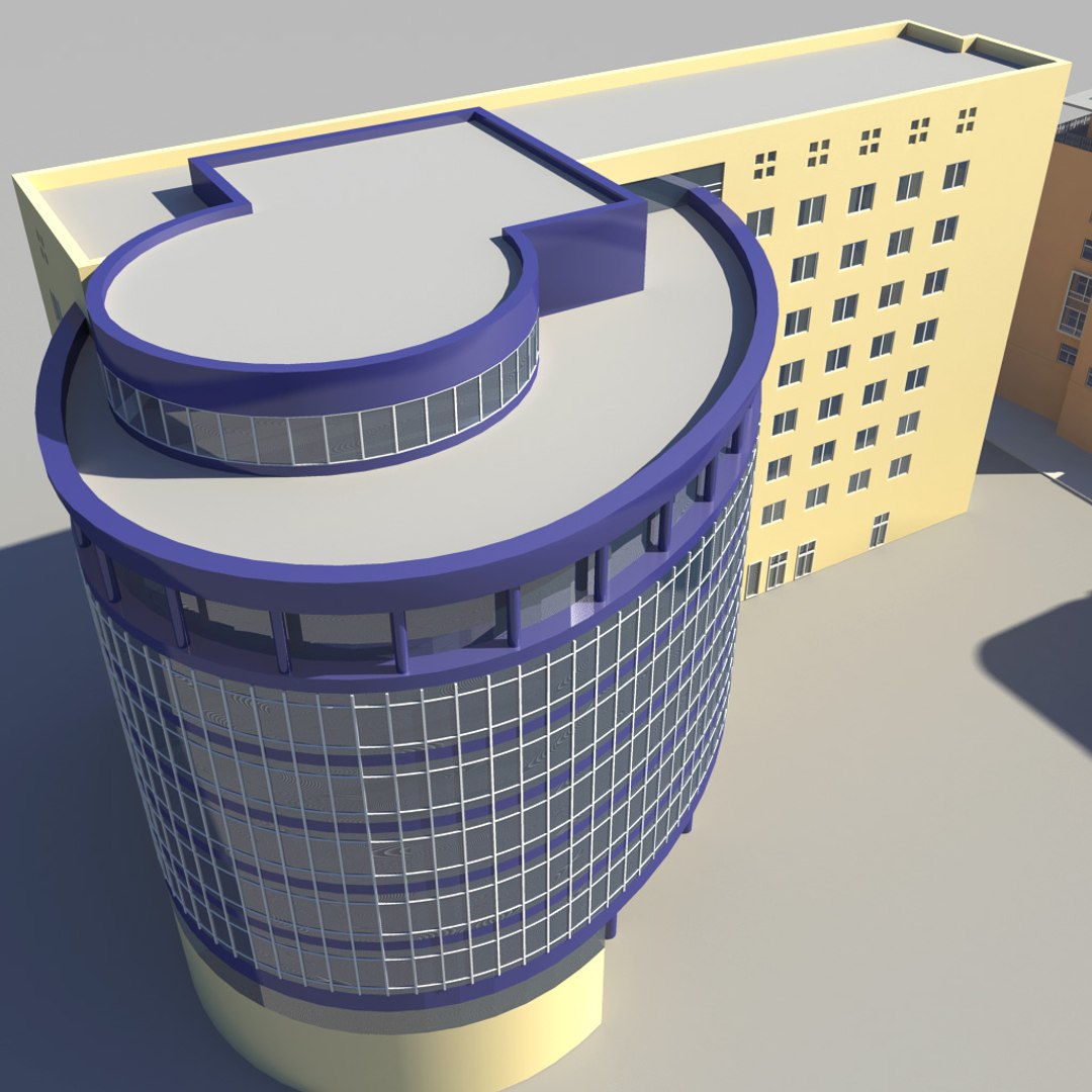 3d Model Modern Multifunctional Complex Building