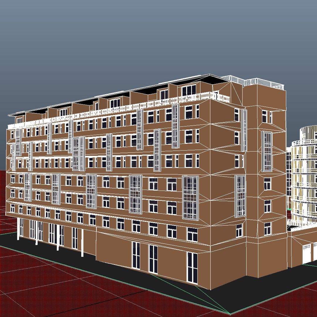 3d model modern multifunctional complex building