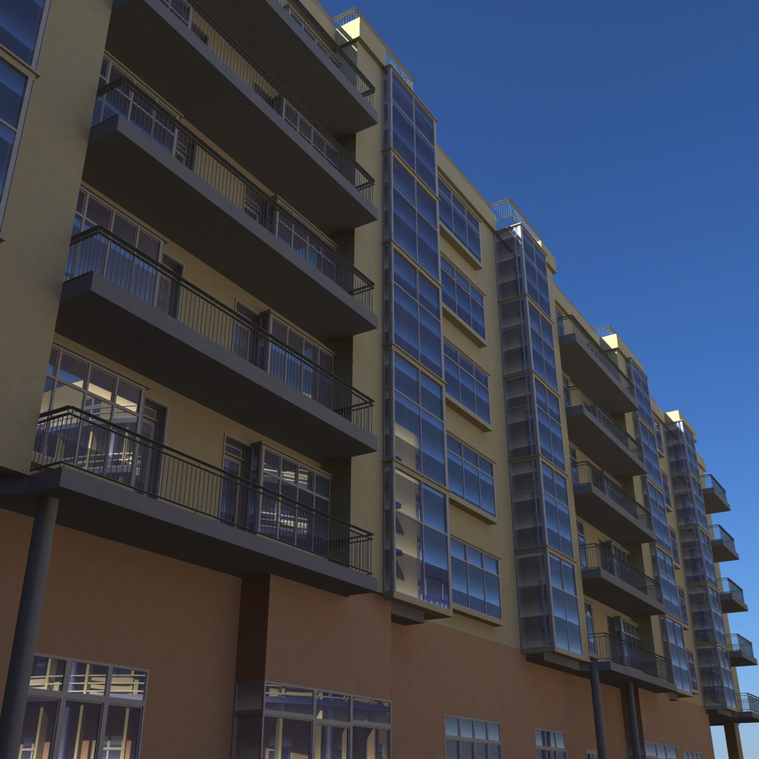 3d Model Modern Multifunctional Complex Building