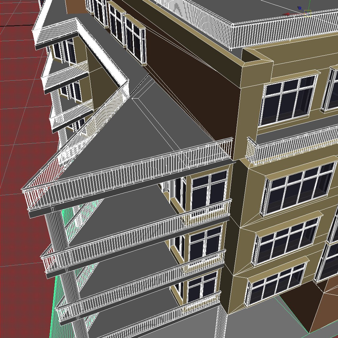 3d model modern multifunctional complex building