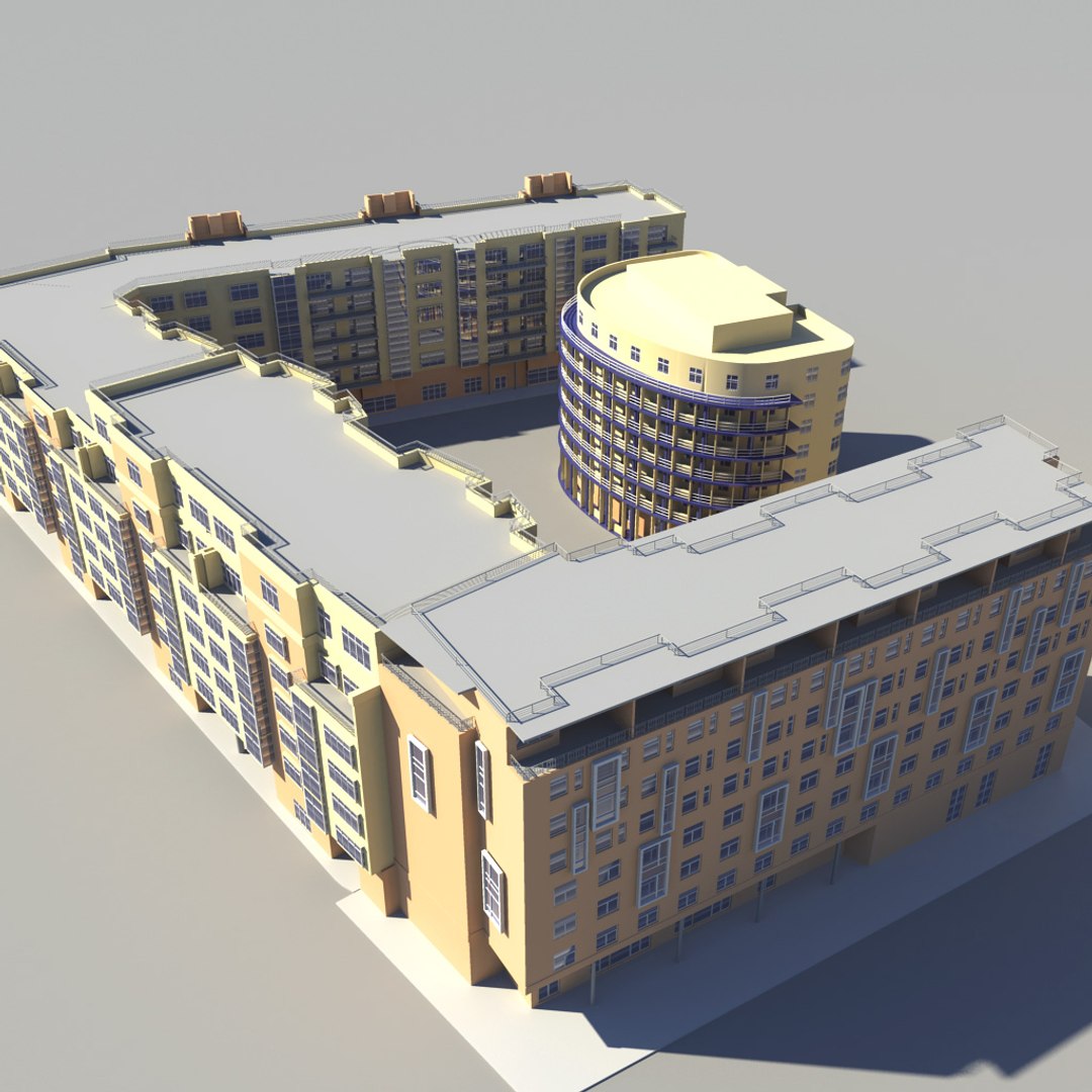 3d Model Modern Multifunctional Complex Building