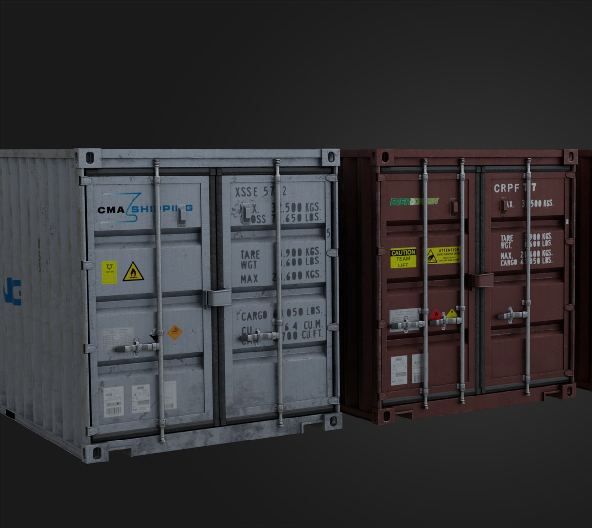 3D Shipping Container-20feet model - TurboSquid 1783654