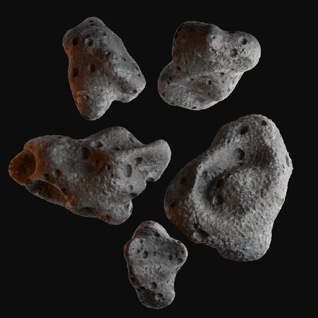 Detailed Asteroid Space Rocks High-poly Set 4 Model - TurboSquid 2101493