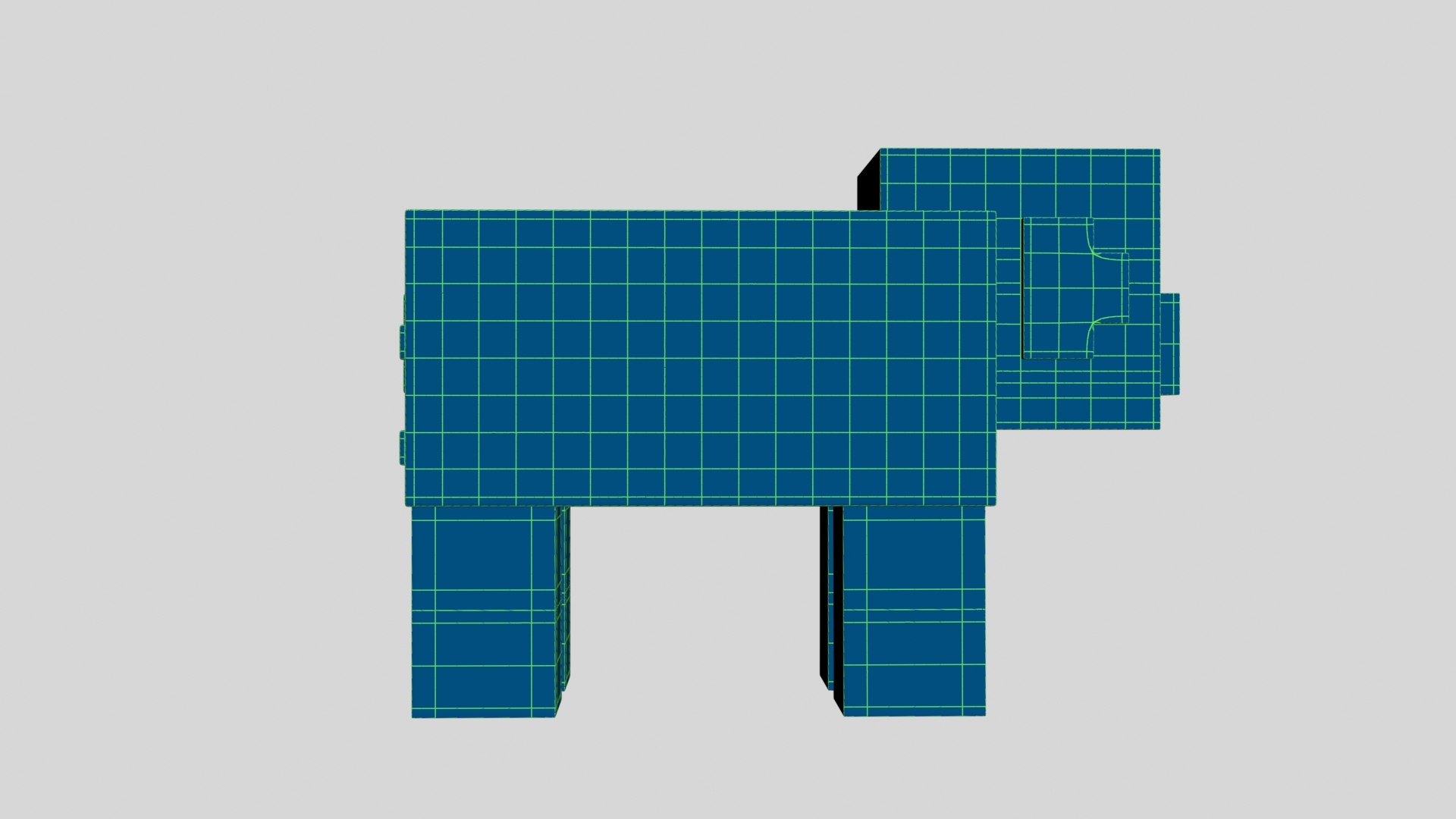 Minecraft pig character rig 3D model - TurboSquid 1452082