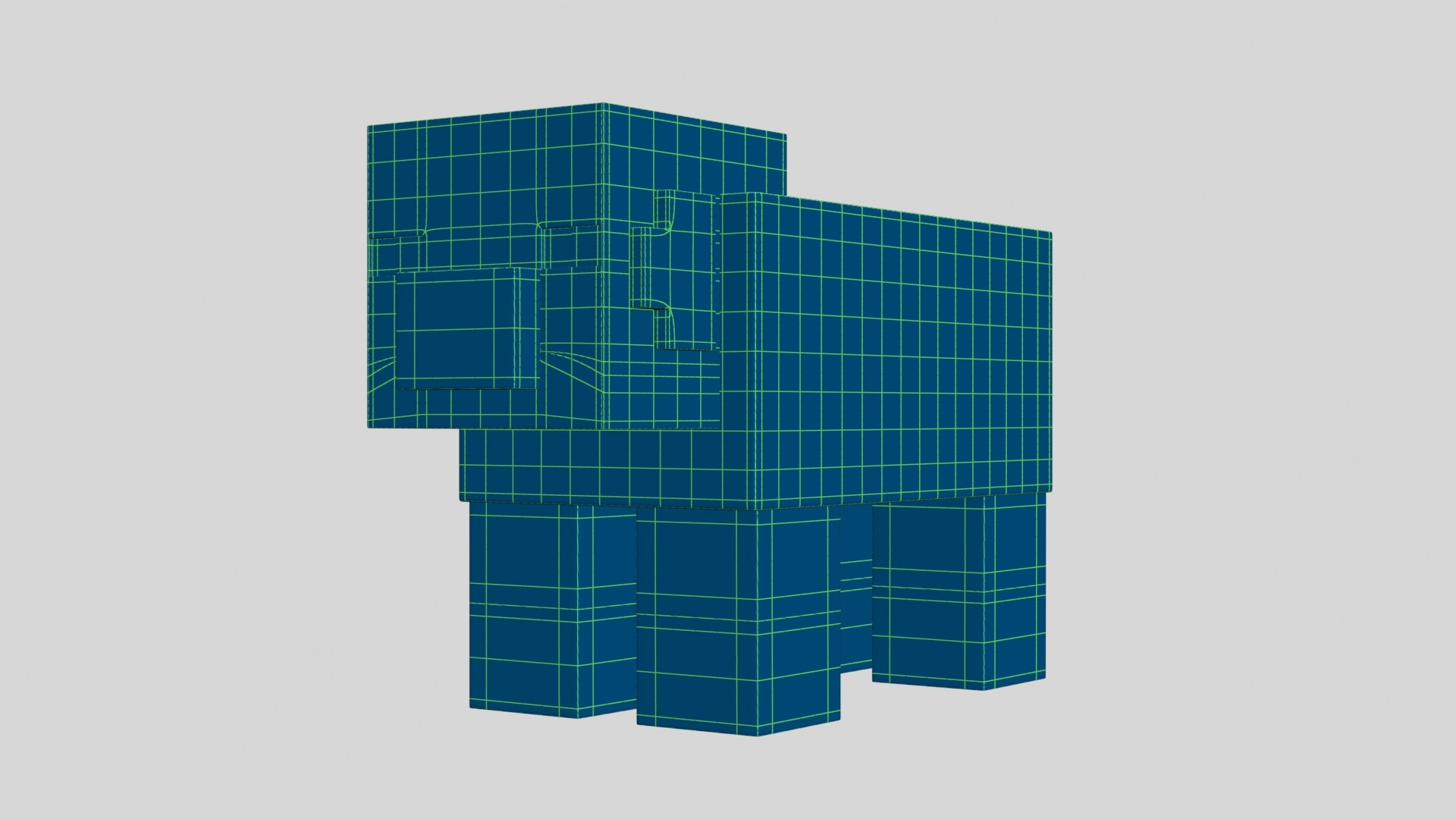 Minecraft pig character rig 3D model - TurboSquid 1452082