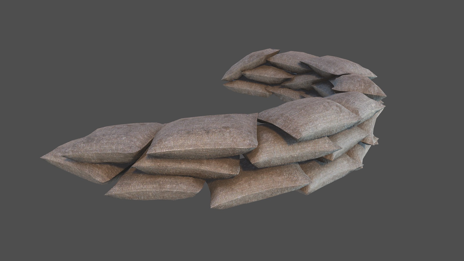 3D sandbags defense pbr model - TurboSquid 1187376