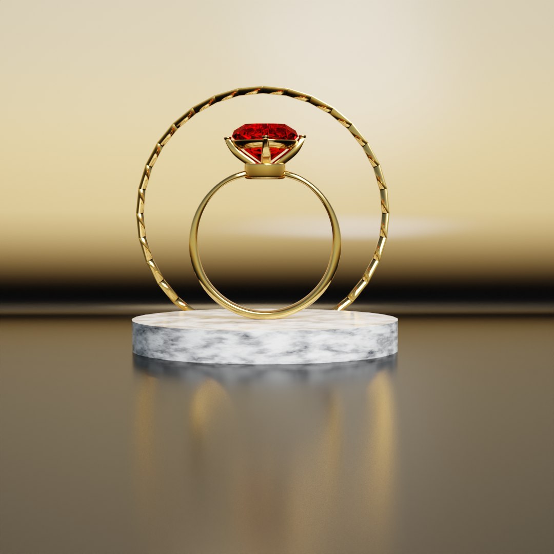 3D Diamond Ring Low Poly - TurboSquid 2020923